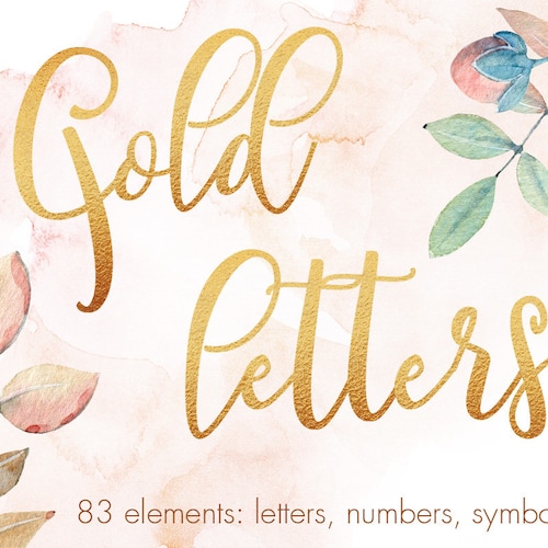 Gold Alphabet Clip Art Gold Foil Alphabet Gold Font Clipart - Etsy