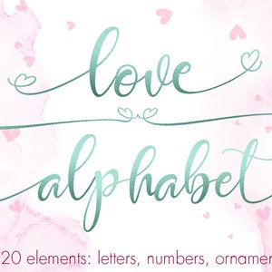 Mint Foil Letters, Love Letters, Mint Alphabet Clipart, Mint Foil ...