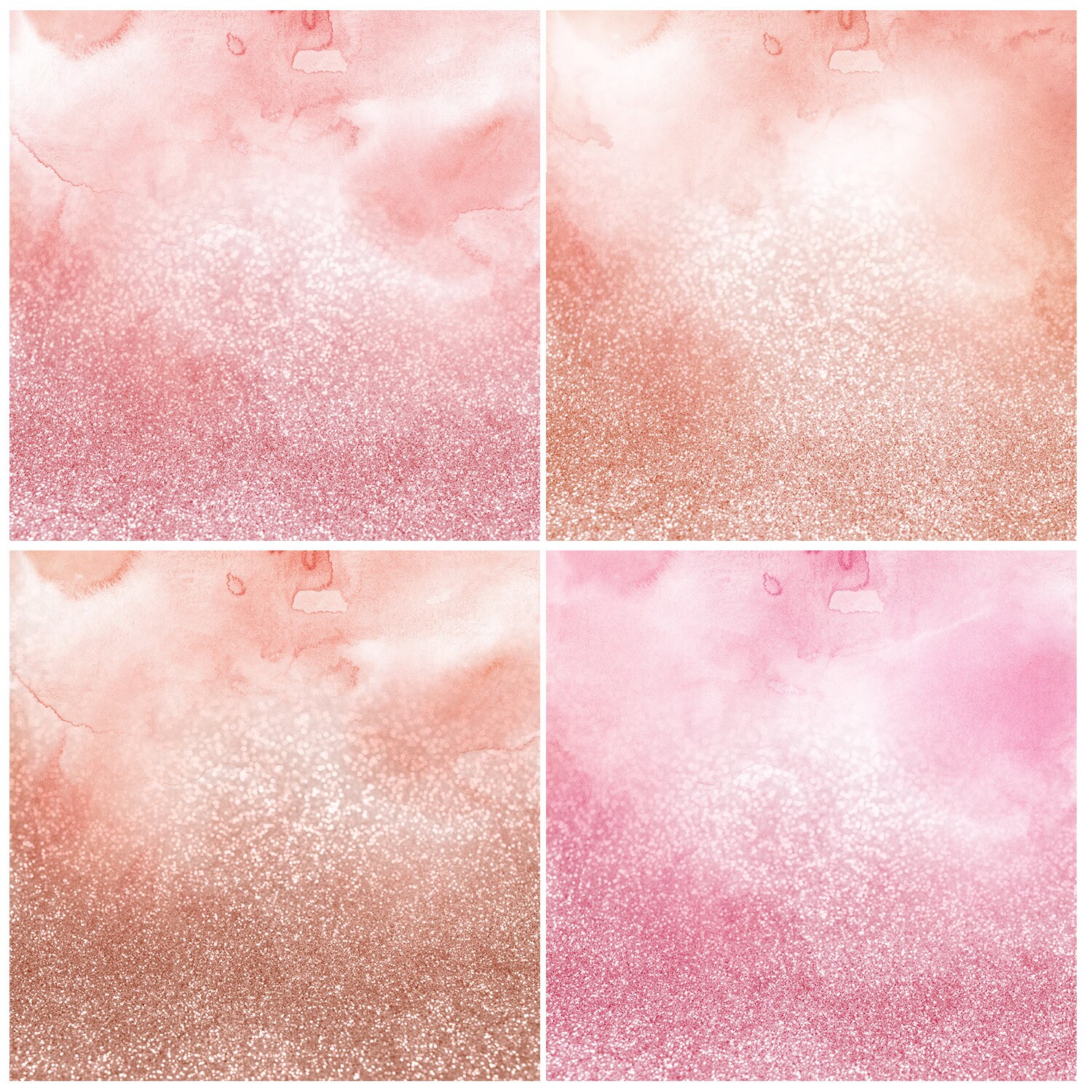 Glitter watercolor digital paper clipart Ombre paper pack | Etsy