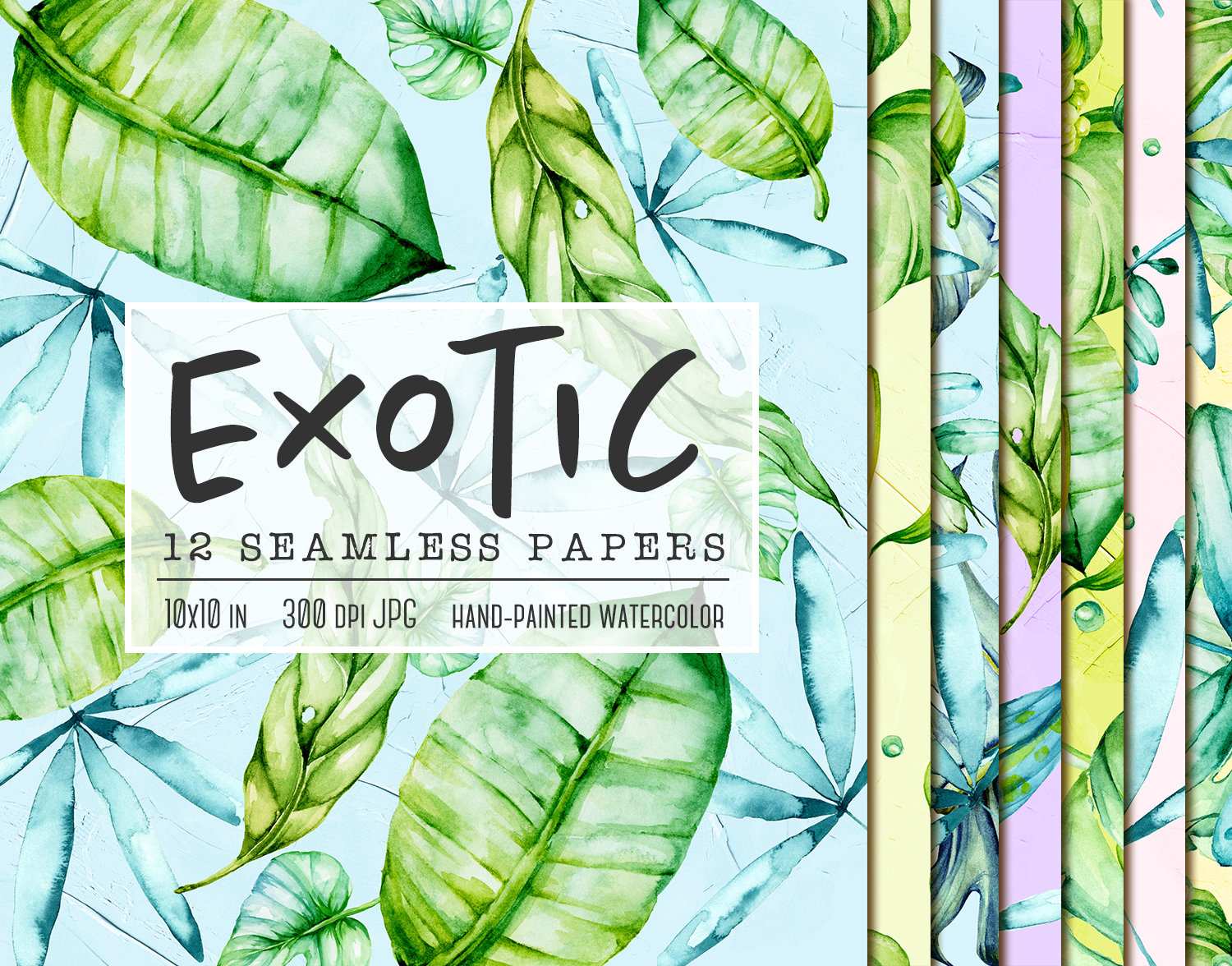 Seamless Exotic Patterns Floral Paper Tileable Paper Pack - Etsy