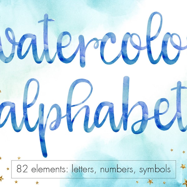 Blue Typography - Etsy