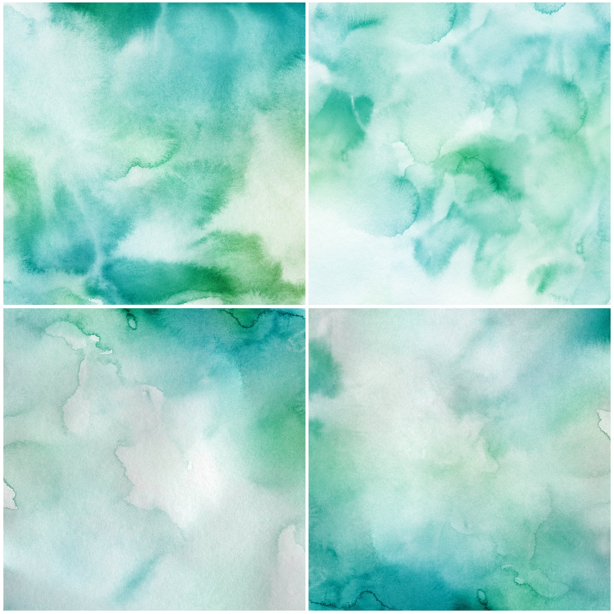 Turquoise Watercolor Digital Paper Watercolor Paint - Etsy