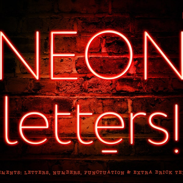 Red Neon Letters - Etsy