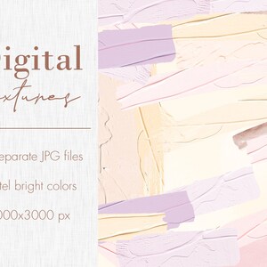 Blush Pastel Paint Digital Papers, Paint Splashes, Brush Strokes, Paper ...