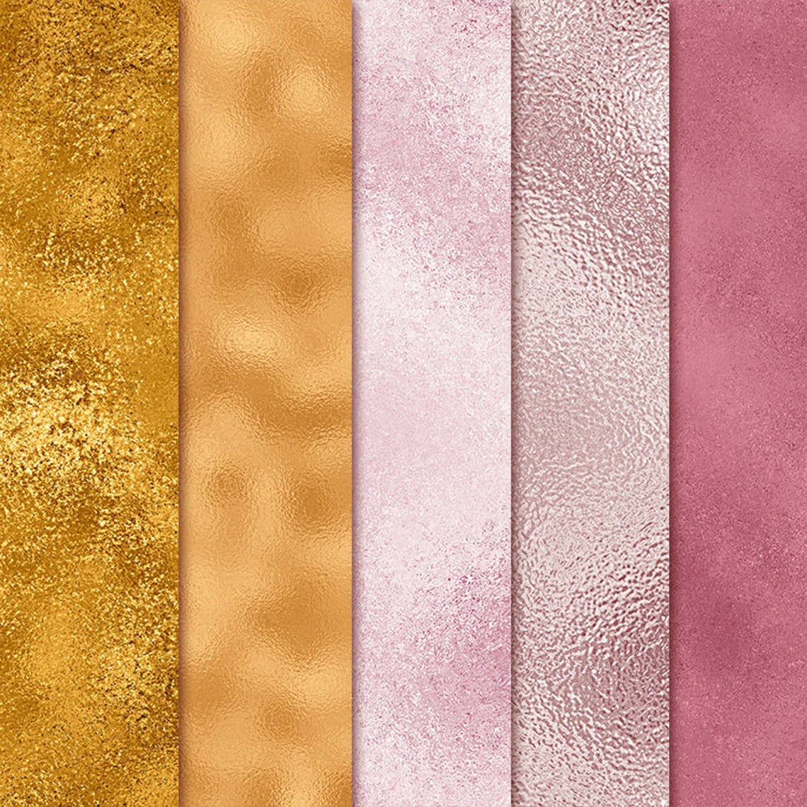 Blush and Gold Texture Set, Blush Digital Paper, Gold Digital Paper ...