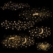 Gold Stardust Clipart, Gold Stars Clipart, Magic Dust, Star Overlays ...