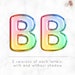 Rainbow Balloon Letters Clipart: Alphabet PNG (digital Download) - Etsy