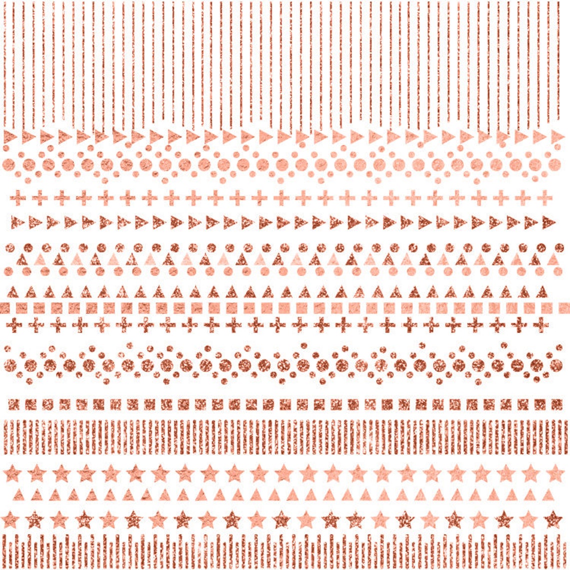 Rose Gold Confetti Borders Rose Gold Glitter Borders Rose | Etsy