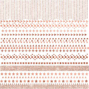 Rose Gold Confetti Borders, Rose Gold Glitter Borders, Rose Gold Foil ...