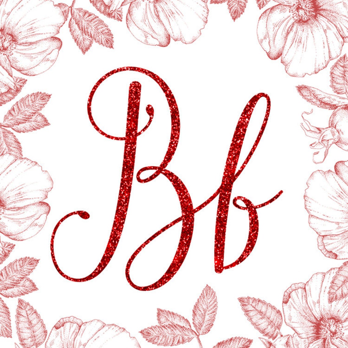 Red Alphabet With Numbers and Symbols Glitter Alphabet | Etsy