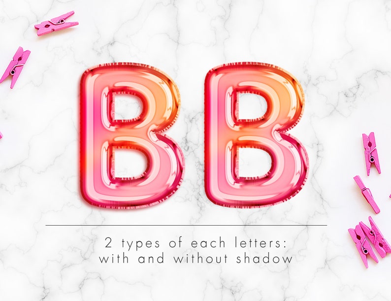 Red Foil Balloon Alphabet Clipart: PNG Letters, Numbers, Symbols ...