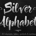 Silver Foil Alphabet Clip Art, Silver Alphabet, Silver Font, Typography ...
