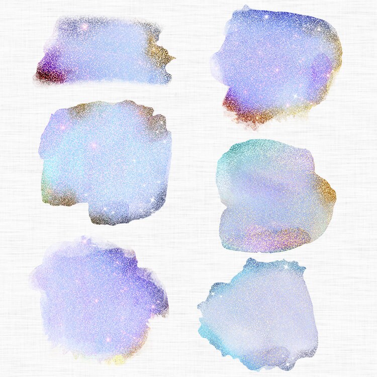 Gold Glitter Watercolor Design Elements Blue Watercolor - Etsy