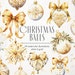 Christmas Baubles Clip Art, White & Gold Baubles Clipart, Christmas ...