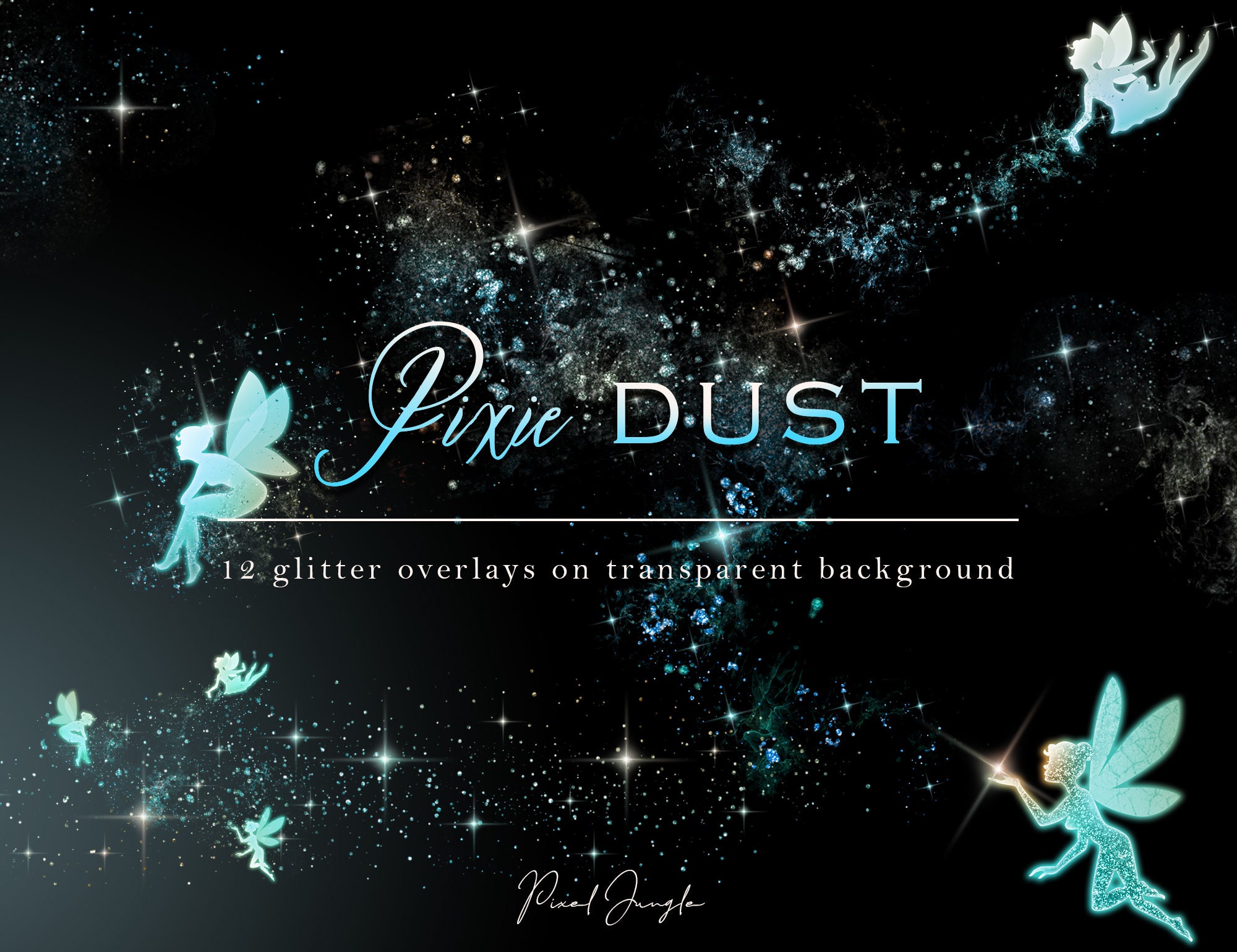 Frozen Pixie Dust Clipart Glitter Dust Overlay Stardust - Etsy