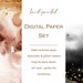 Watercolor & Gold Confetti Digital Paper, 5x7 Papers, Watercolor ...