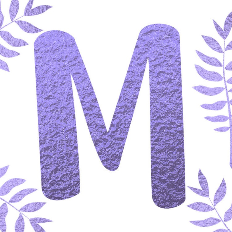 2018 Ultra Violet Alphabet Violet Foil Alphabet Clipart | Etsy