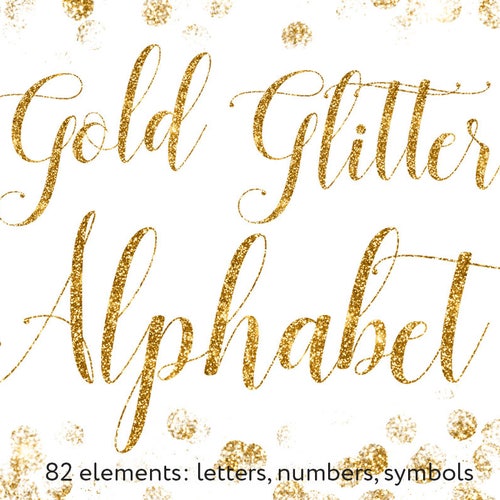 Buy 3 Pay for 2 Gold Alphabet Clip Art Metallic Alphabet | Etsy