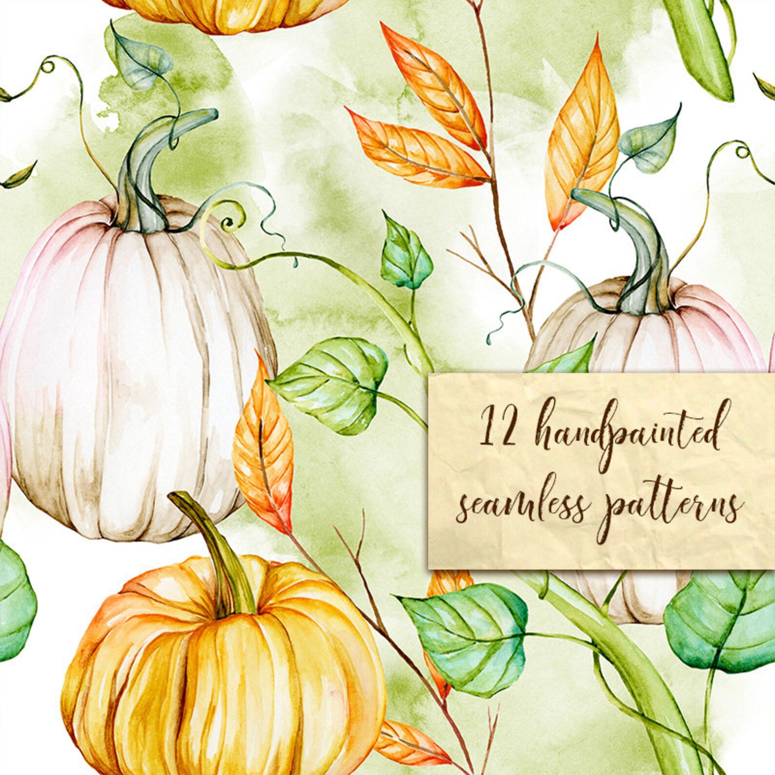 Autumn Seamless Digital Paper Pumpkin Paper Seamless - Etsy