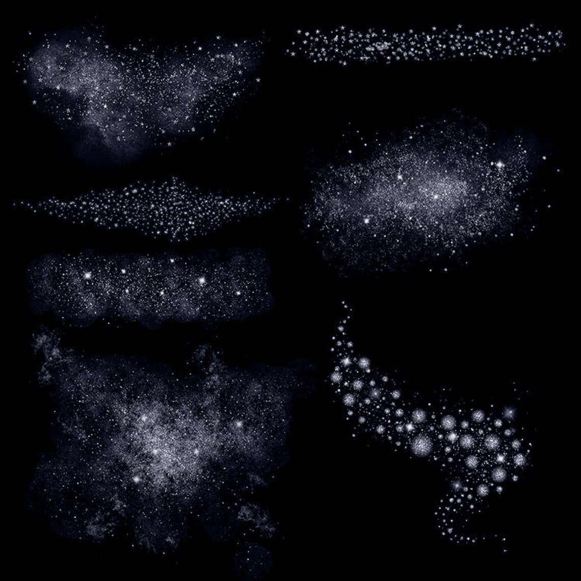 Silver Dust Clipart Silver Glitter Dust Overlay Pixie Dust - Etsy