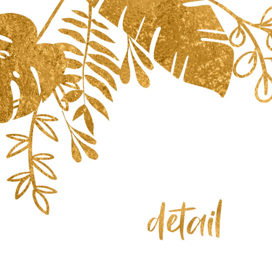 Gold Floral Borders Clipart Gold Foil Borders Wedding - Etsy
