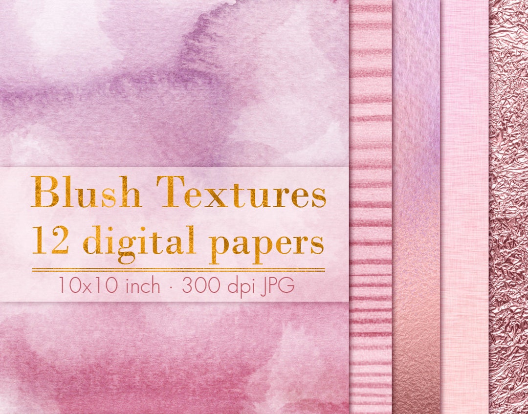Blush Digital Papers, Pink Digital Paper Pack, Blush Textures, Blush ...