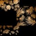 Gold Leaf Overlays, Gold Palm Leaves Clipart, Tropical Overlays, Floral ...