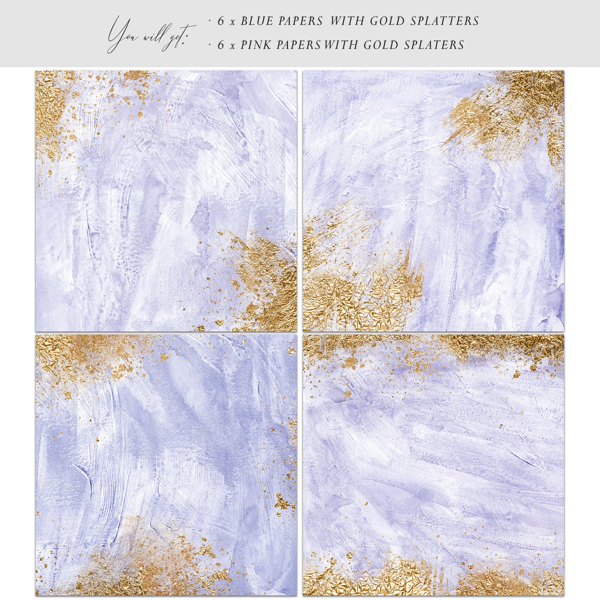 Paint Textures With Gold Dry Brush Gold Digital Papers Gold - Etsy