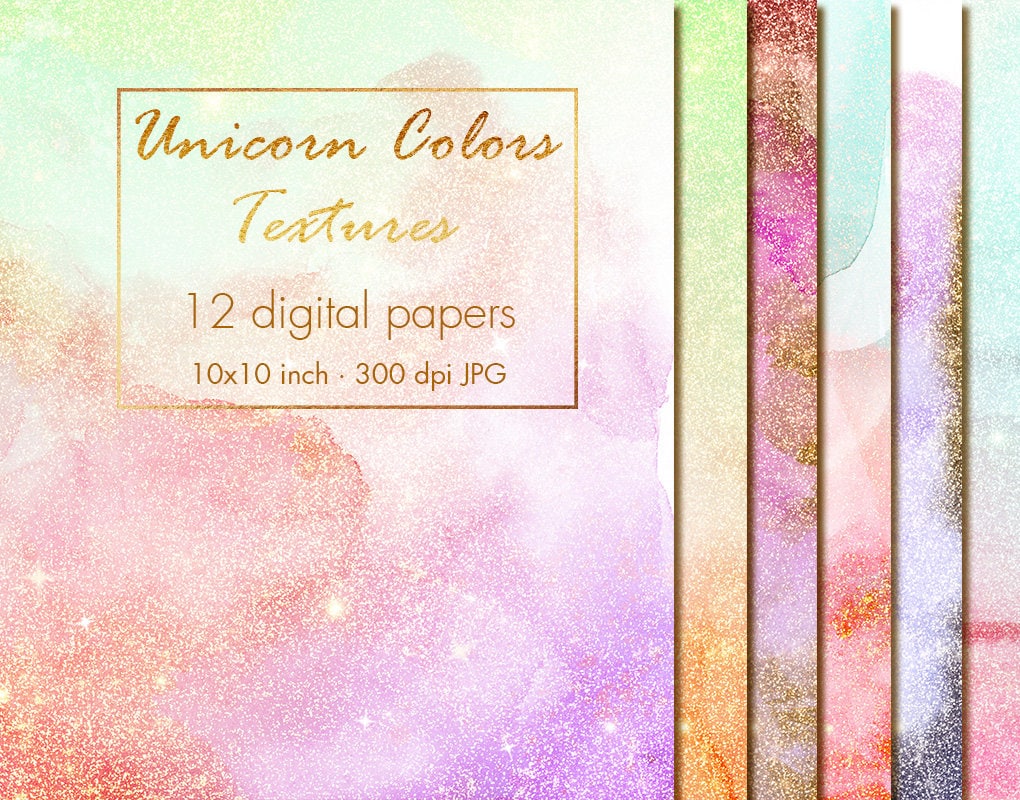 Buy 3 Pay for 2 Unicorn Digital Paper Unicorn Rainbow | Etsy