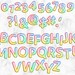 Rainbow Balloon Letters Clipart: Alphabet PNG (digital Download) - Etsy