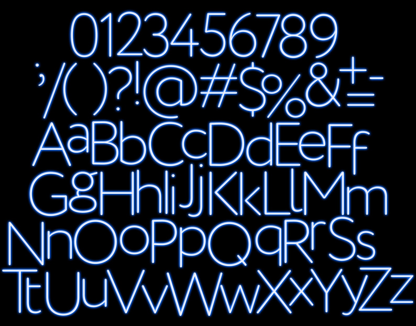 Neon Alphabet Clipart Neon Letters Clipart Digital Neon - Etsy