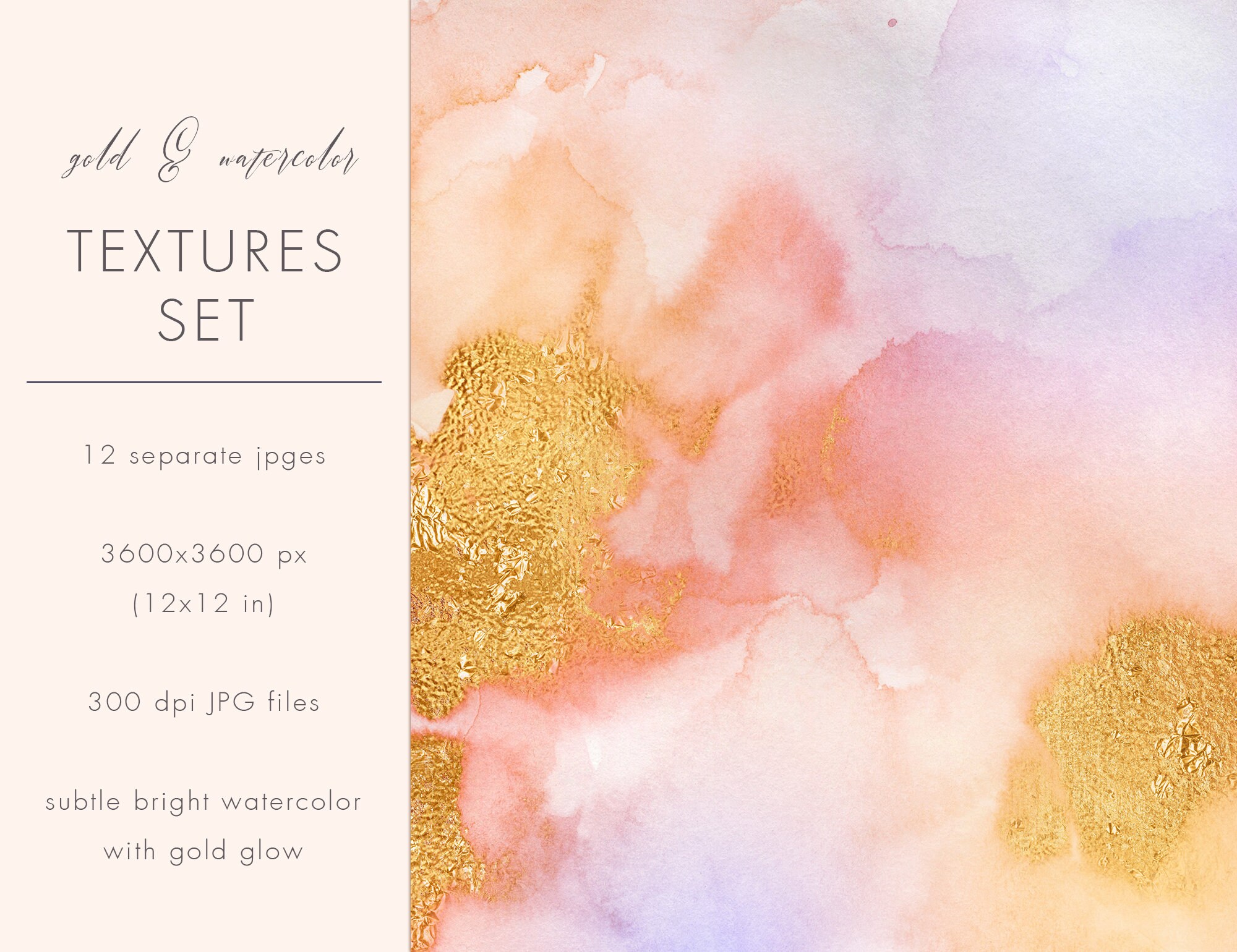 Watercolor Digital Paper With Gold Paint Splatters Watercolor - Etsy