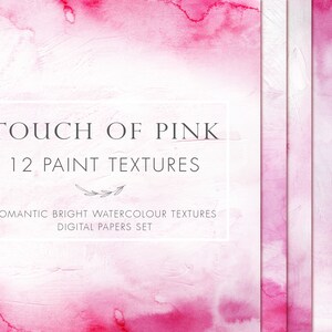 Pink Watercolor Ombre Digital Papers, Watercolor Wallpaper, Paper Pack ...