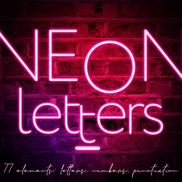 Neon Letters - Etsy