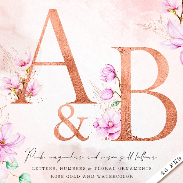 Rose Gold Monogram - Etsy