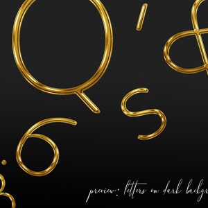Liquid Gold Letters Clipart, Gold Alphabet, Gold Font Clip Art, Gold ...