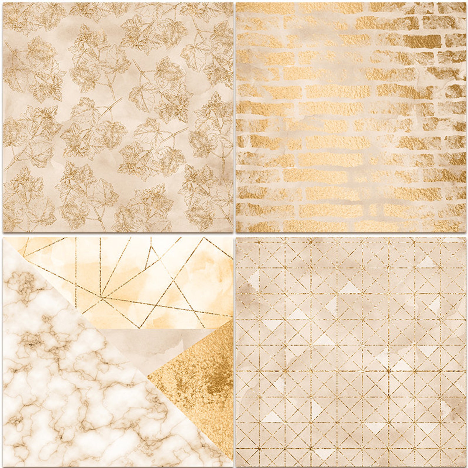 Gold Paper Pack, Gold Digital Paper Clipart, Gold Textures, Gold ...