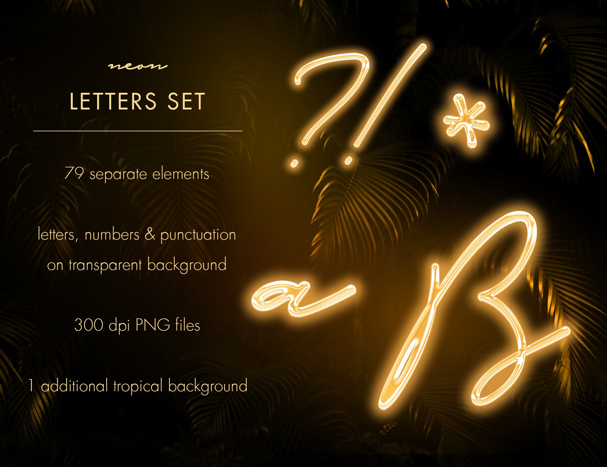 Neon Alphabet Clipart Neon Letters Clipart Digital Neon - Etsy