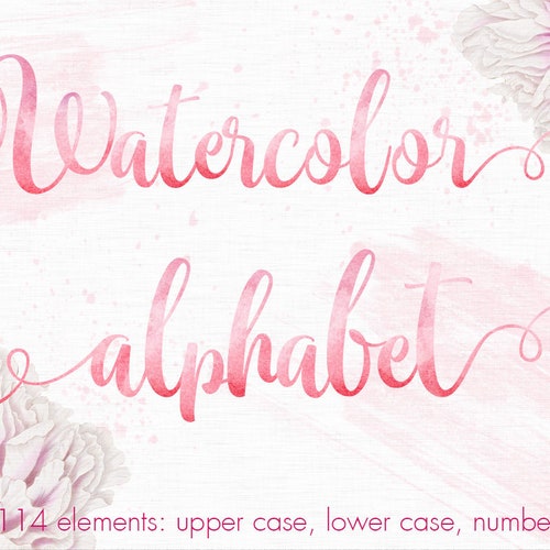 Watercolor Alphabet Clipart Watercolour Alphabet Clip Art - Etsy