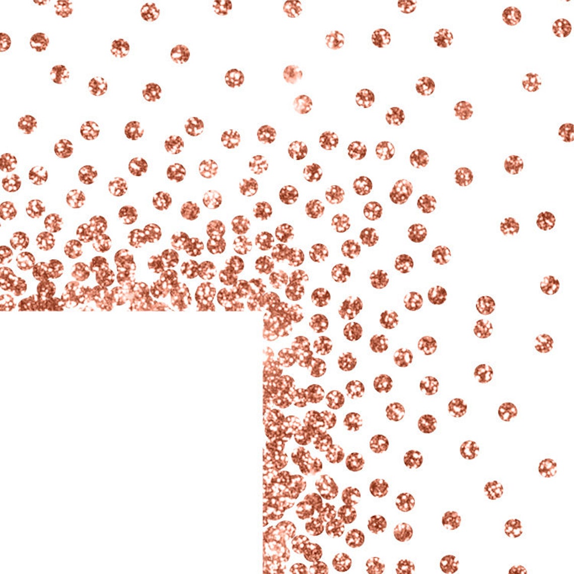 Rose Gold Confetti Frames, Pink Frames Clipart, Rose Gold Glitter ...