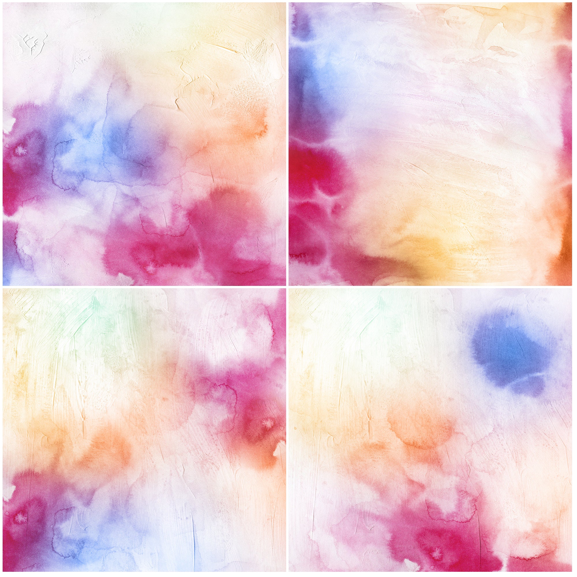 Rainbow watercolor ombre digital papers Watercolor wallpaper | Etsy