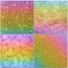 Rainbow Foil and Glitter Digital Paper, Rainbow Digital Papers, Rainbow ...