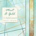 Mint Gold Digital Paper Clipart, Mint Green, Mint Wallpaper, Geometric ...