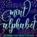 Mint Foil Alphabet Clipart Mint Font Mint Green Alphabet | Etsy