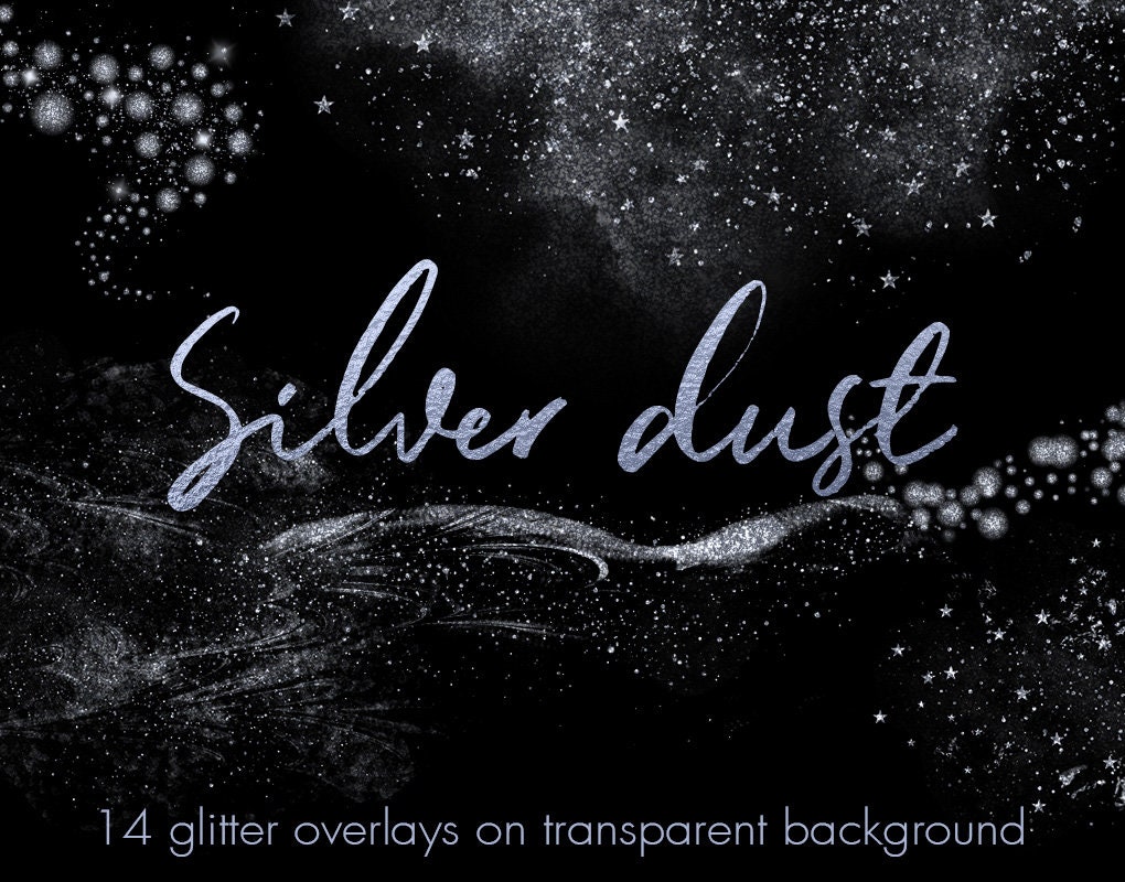 Silver Dust Clipart Silver Glitter Dust Overlay Pixie Dust - Etsy