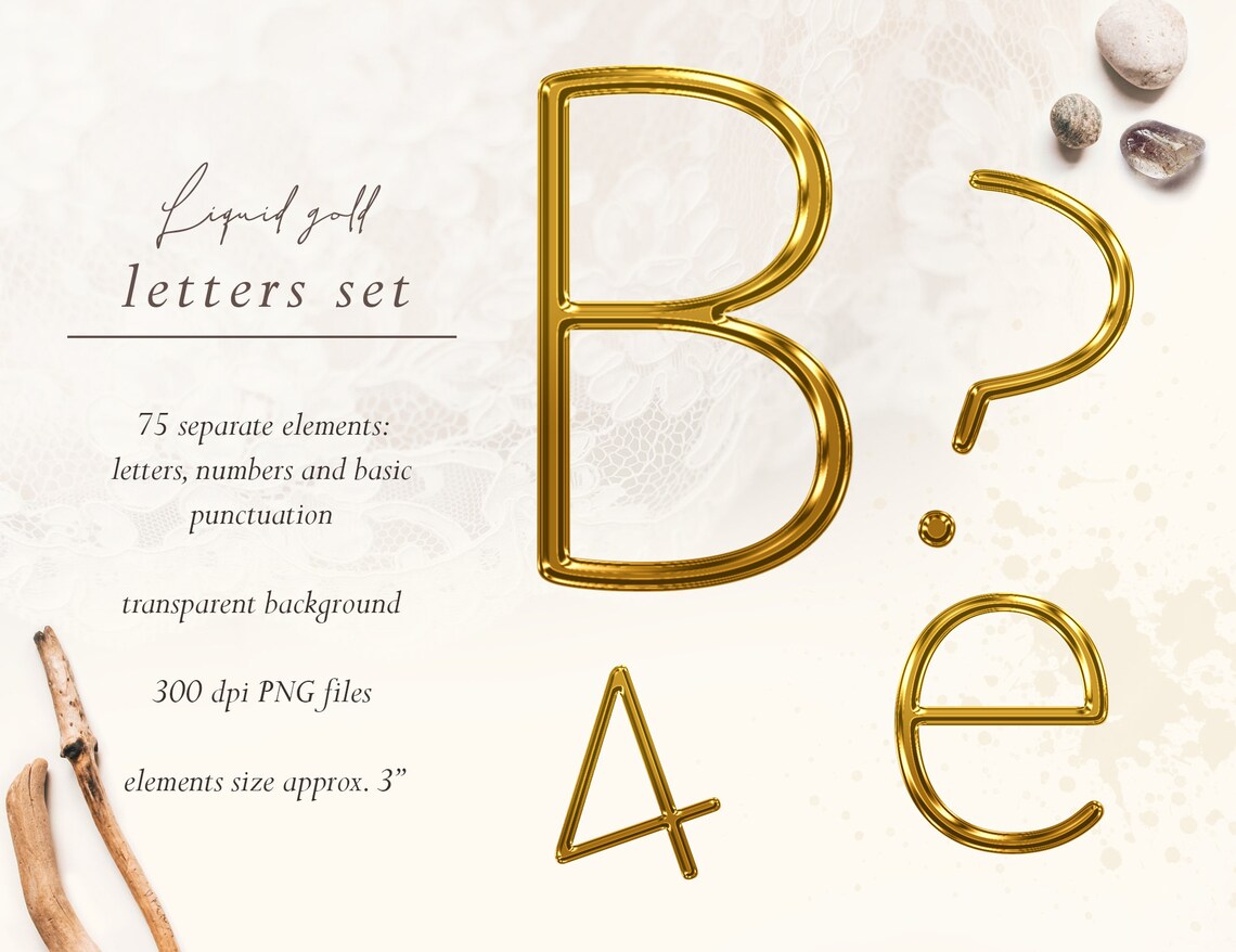 Liquid Gold Letters Clipart Gold Alphabet Gold Font Clip - Etsy
