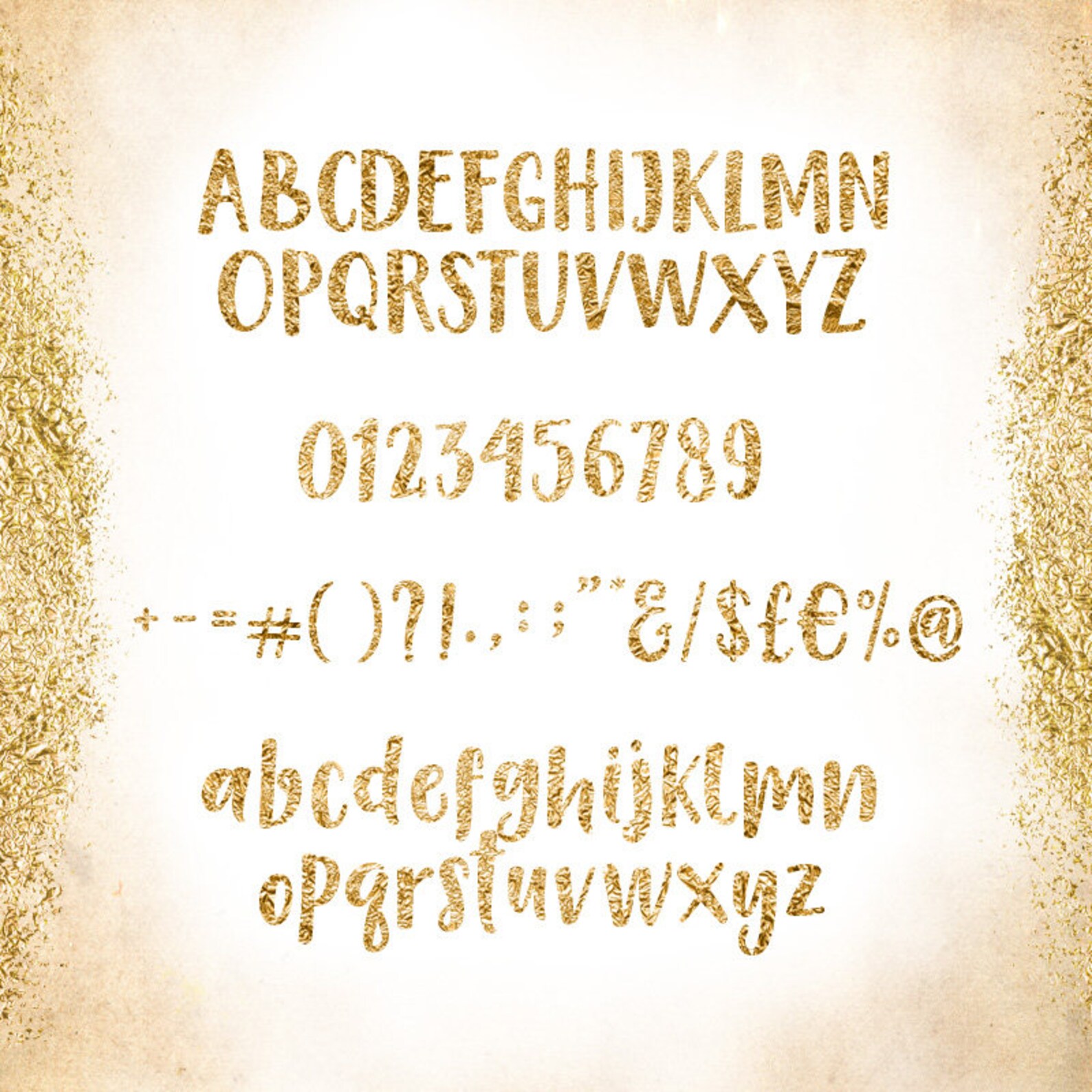 Gold Alphabet Clip Art Gold Foil Alphabet Gold Letters Gold - Etsy