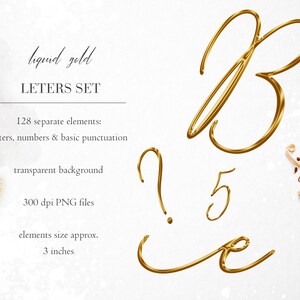 Liquid Gold Letters Clipart, Gold Alphabet, Liquid Font Clip Art, Gold ...