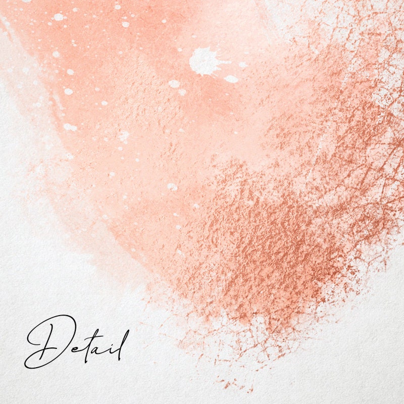 Watercolor Paint Splatters With Rose Gold Dust, Rose Gold Dusted Brush ...