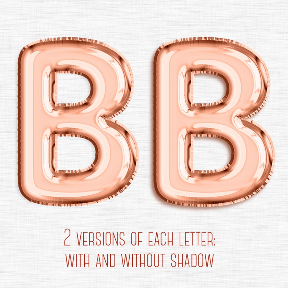 Rose Gold Balloon Letters Clipart Rose Gold Balloons Rose - Etsy